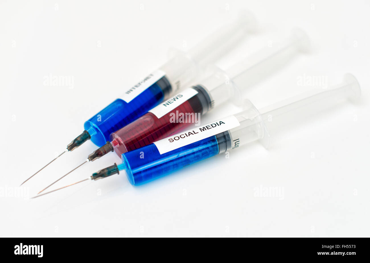 Modern addictions: Internet, News and Social Media Stock Photo - Alamy