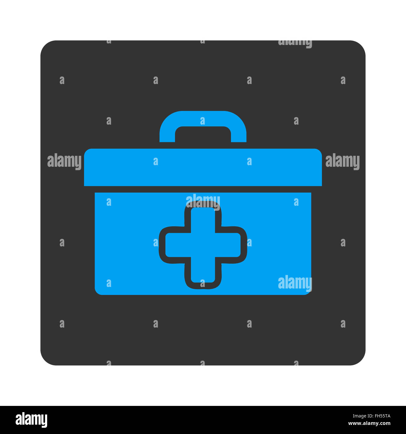 First Aid Toolbox Flat Button Stock Photo - Alamy