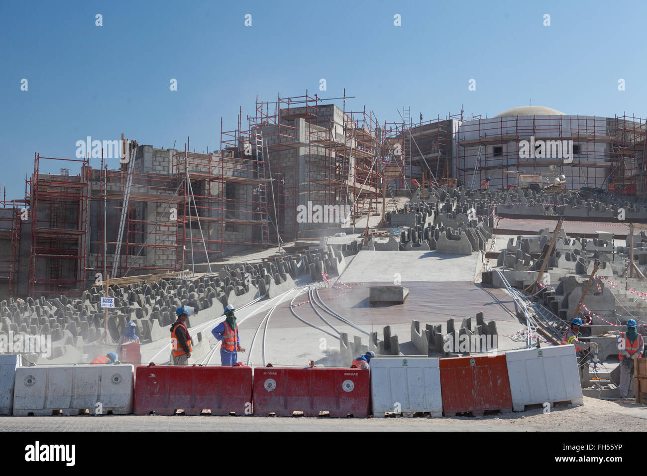 Construction project at Katara Cultural Village, Doha, Qatar Stock ...