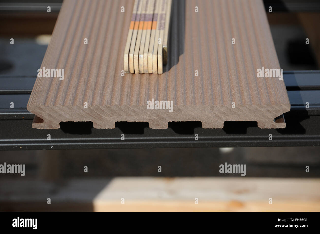 Building a wooden deck Stock Photo - Alamy