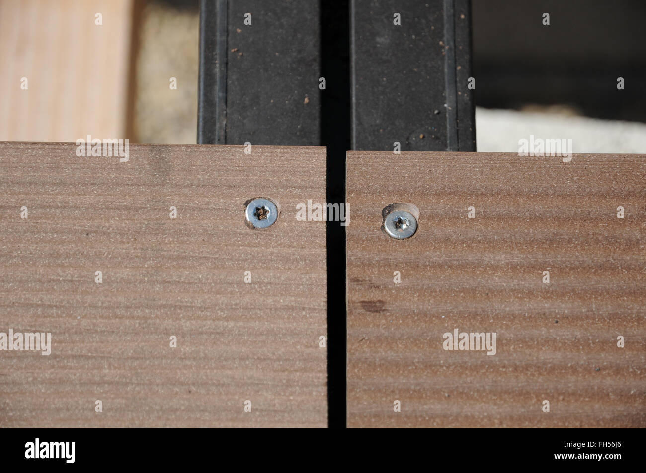 Building a wooden deck Stock Photo - Alamy