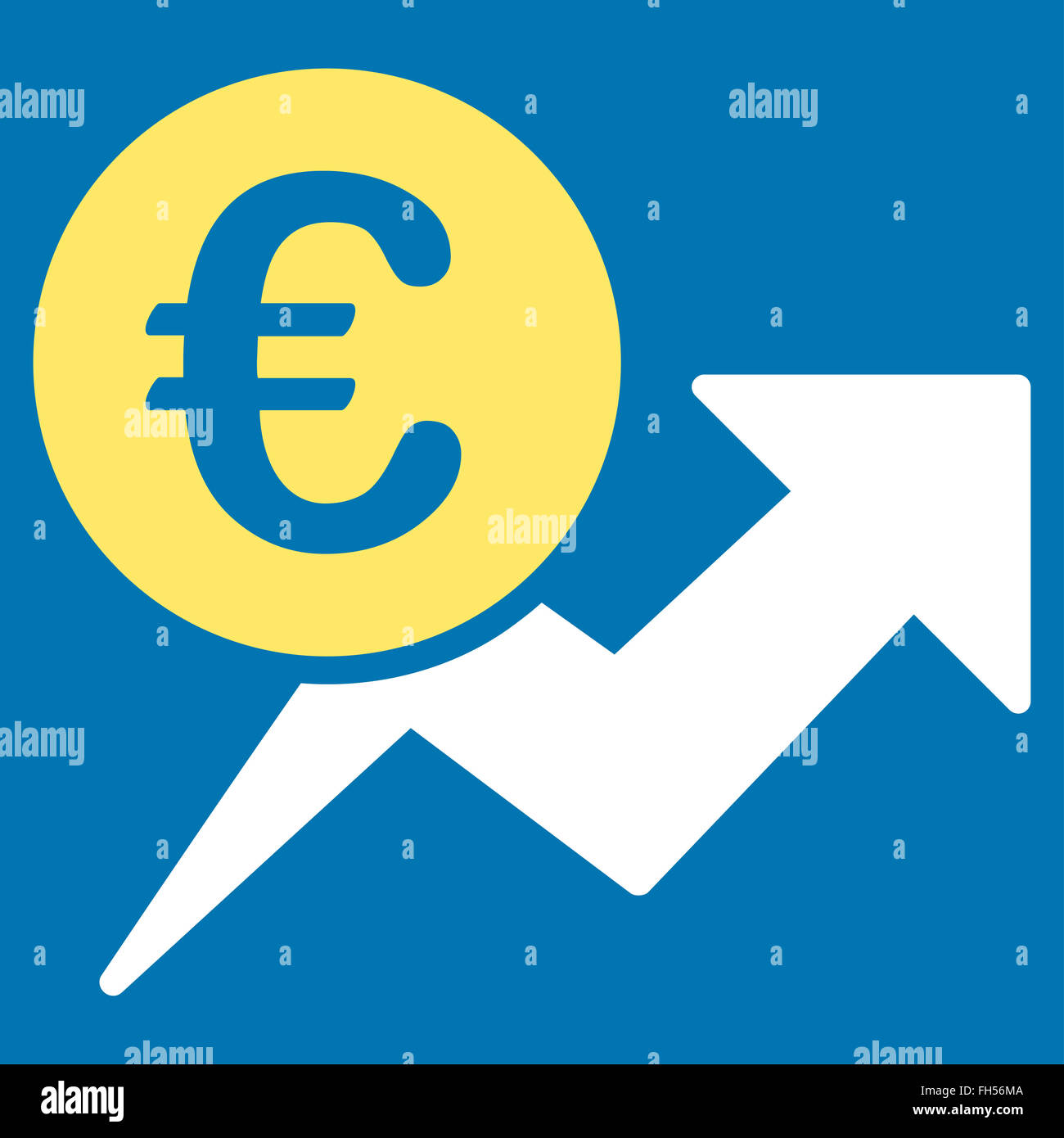 Euro Sales Growth Icon Stock Photo - Alamy