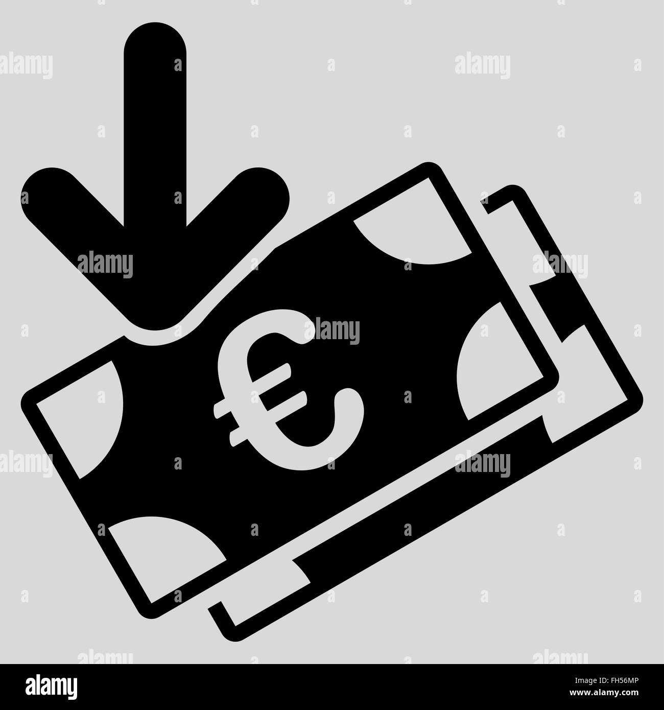 Euro Income Icon Stock Photo - Alamy