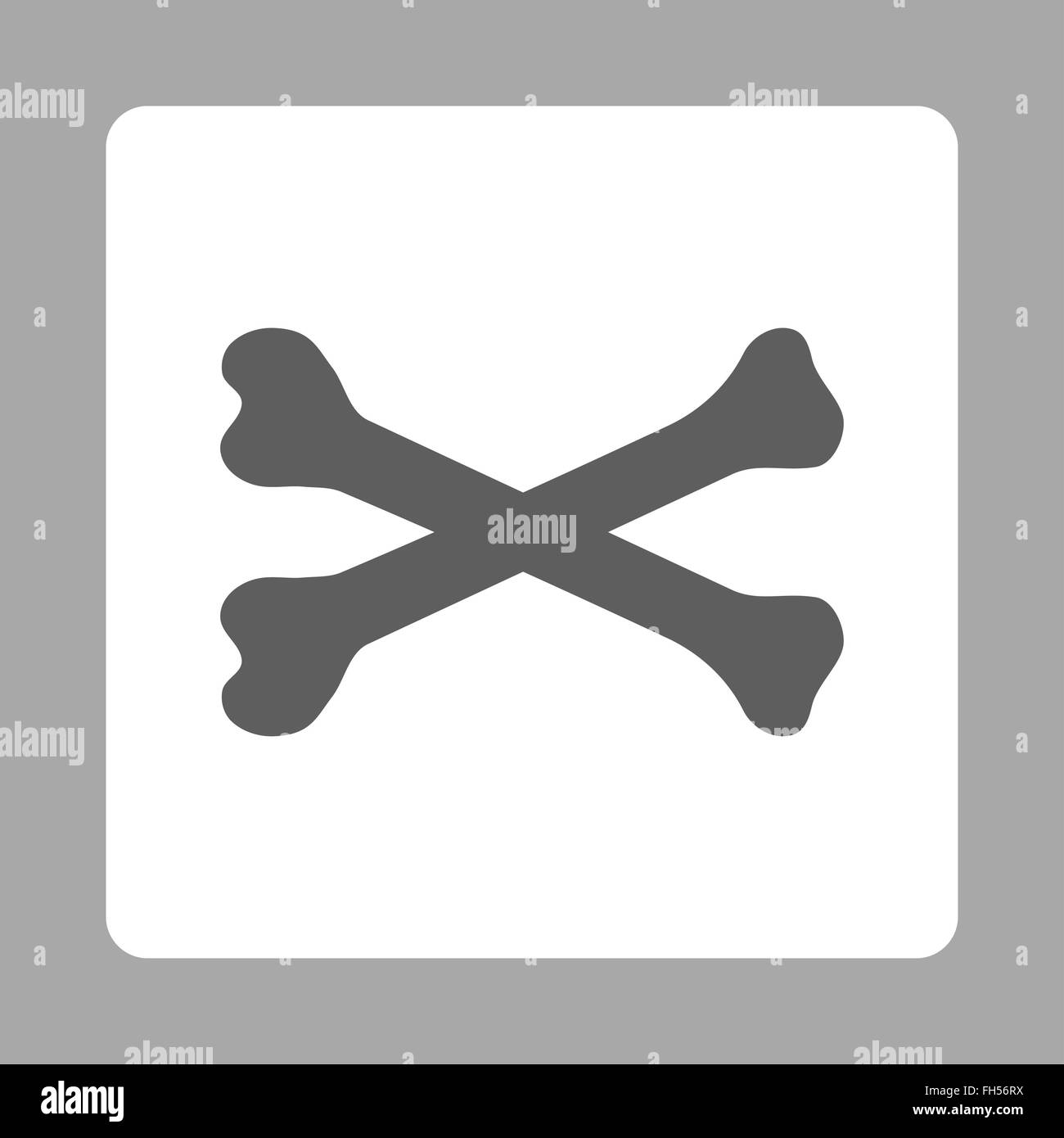 Bones Rounded Square Button Stock Photo - Alamy