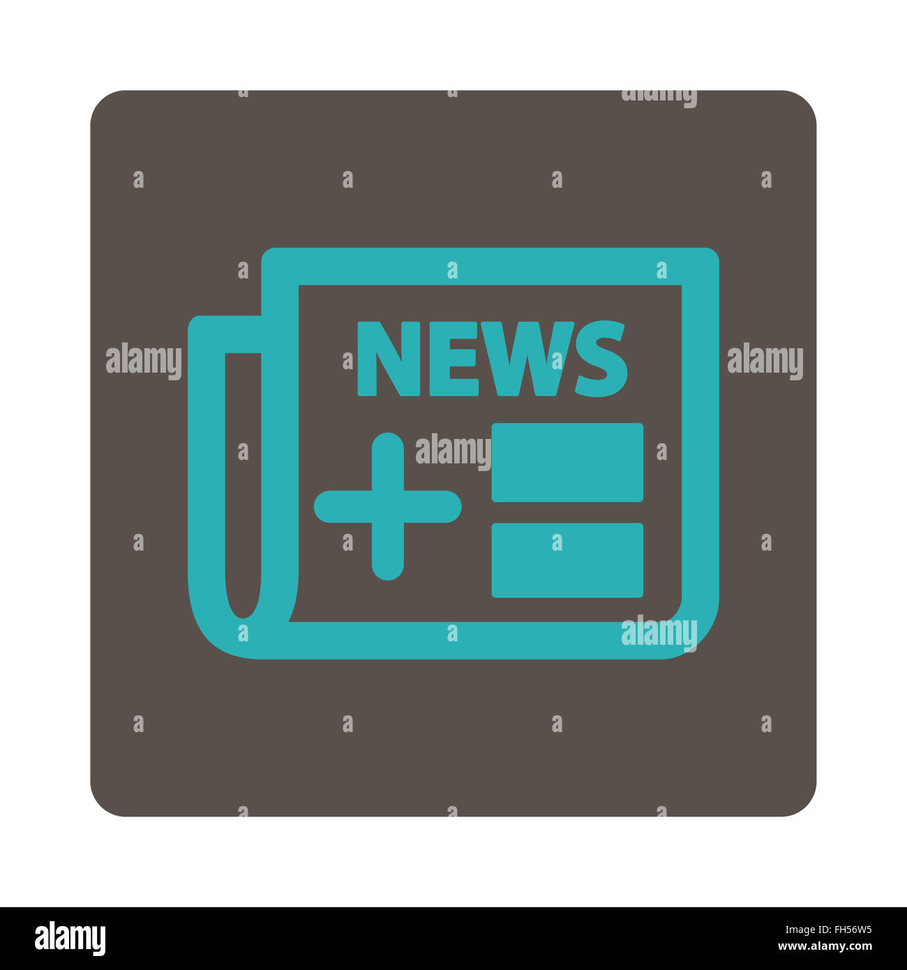Medical Newspaper Flat Button Stock Photo - Alamy