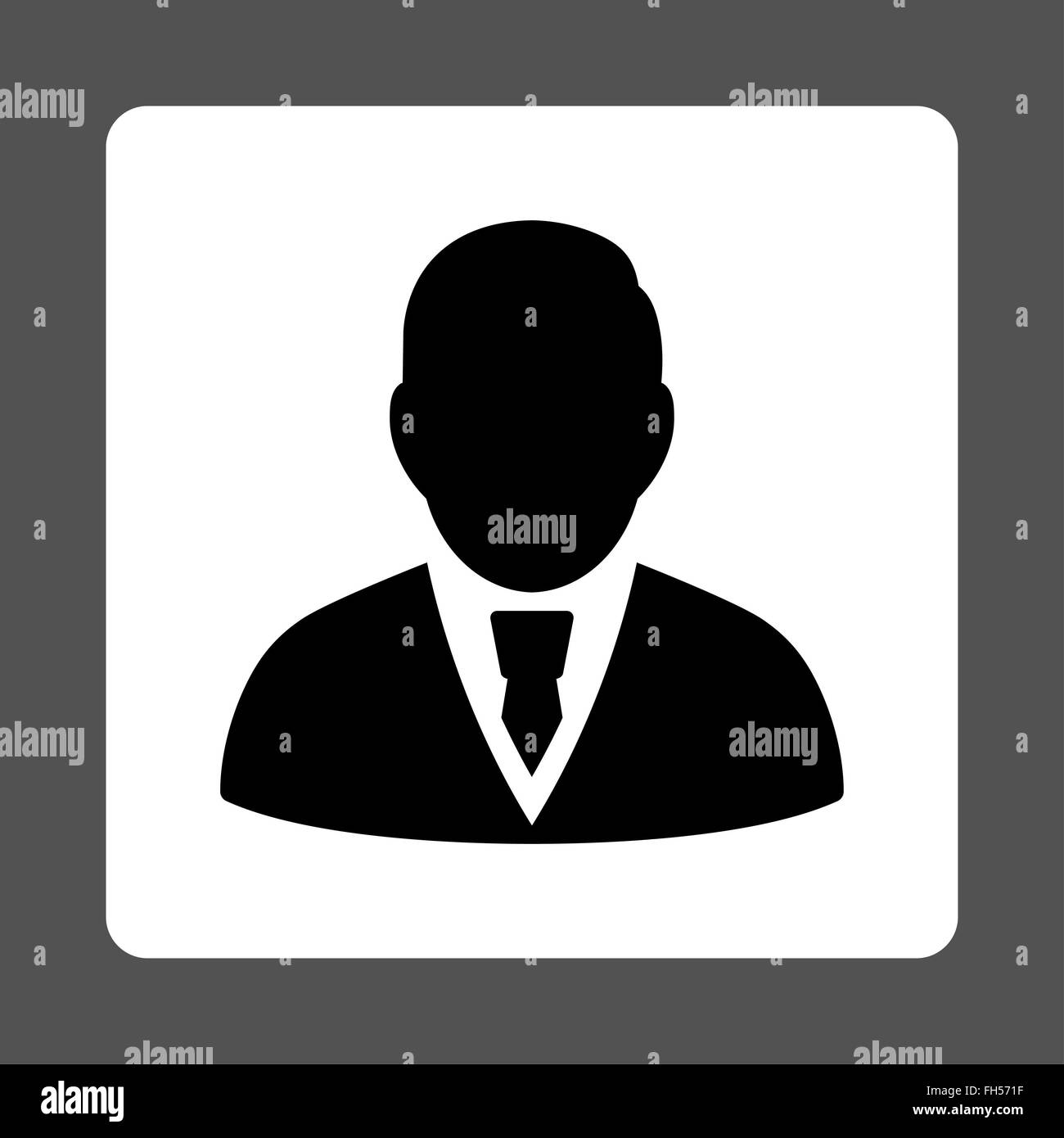 Manager Rounded Square Button Stock Photo - Alamy