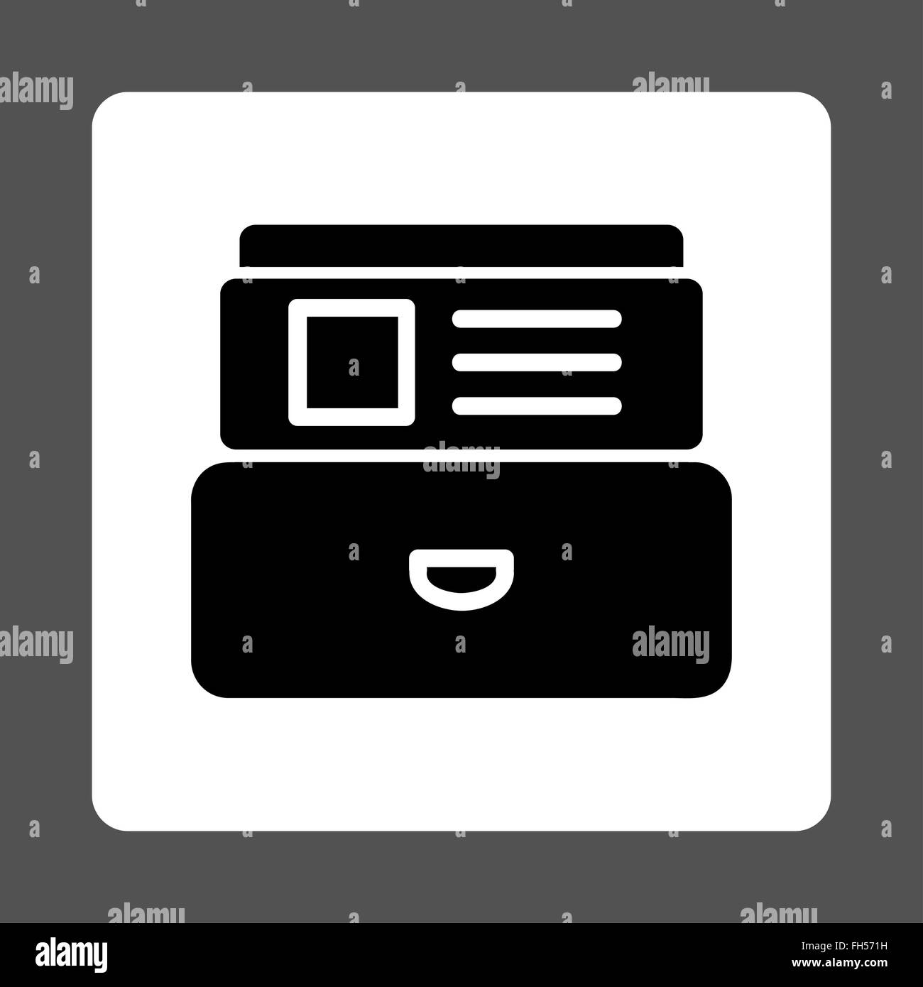 Index Box Rounded Square Button Stock Photo - Alamy