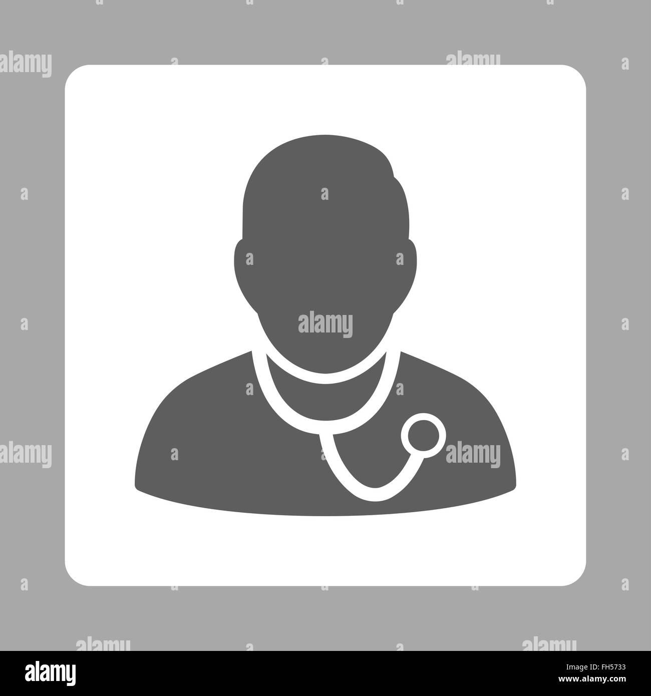 Medic Rounded Square Button Stock Photo - Alamy