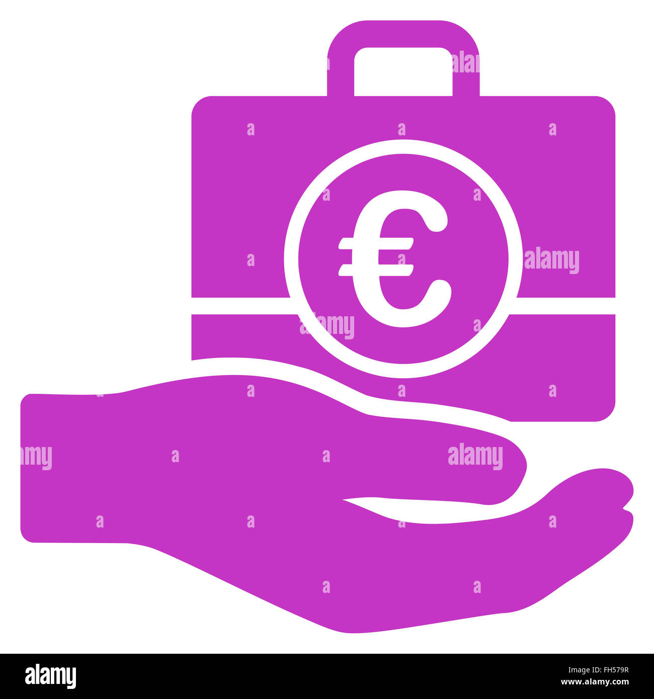 Euro Banking Service Icon Stock Photo - Alamy