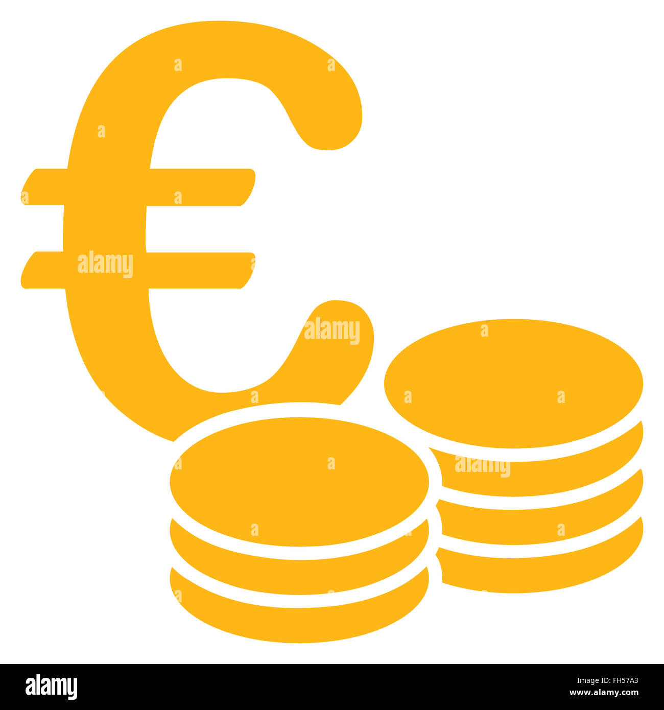Euro Coin Stacks Icon Stock Photo - Alamy