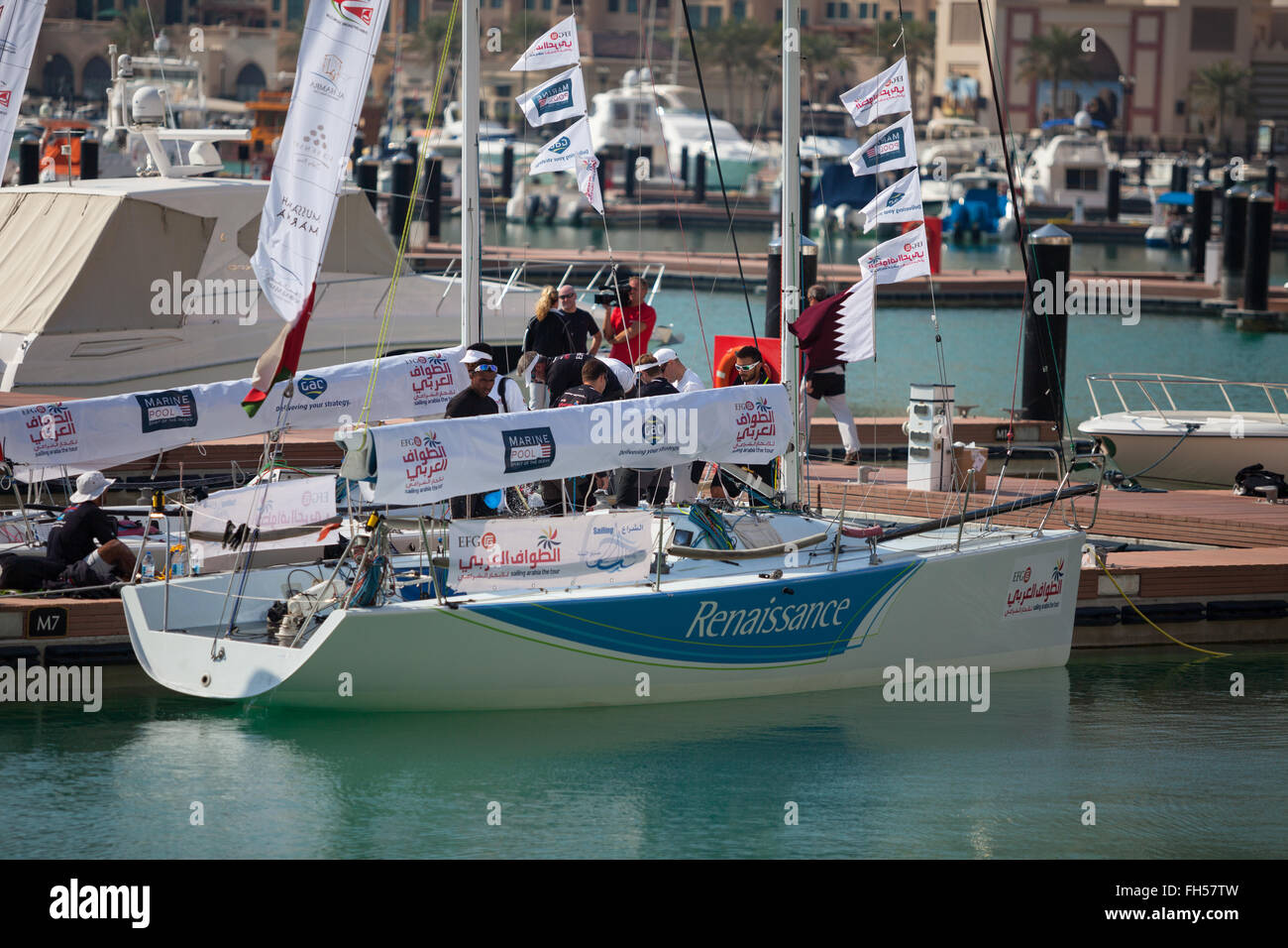 Sailing teams arrive at The Pearl Qatar on National Sports Day 2014 ...