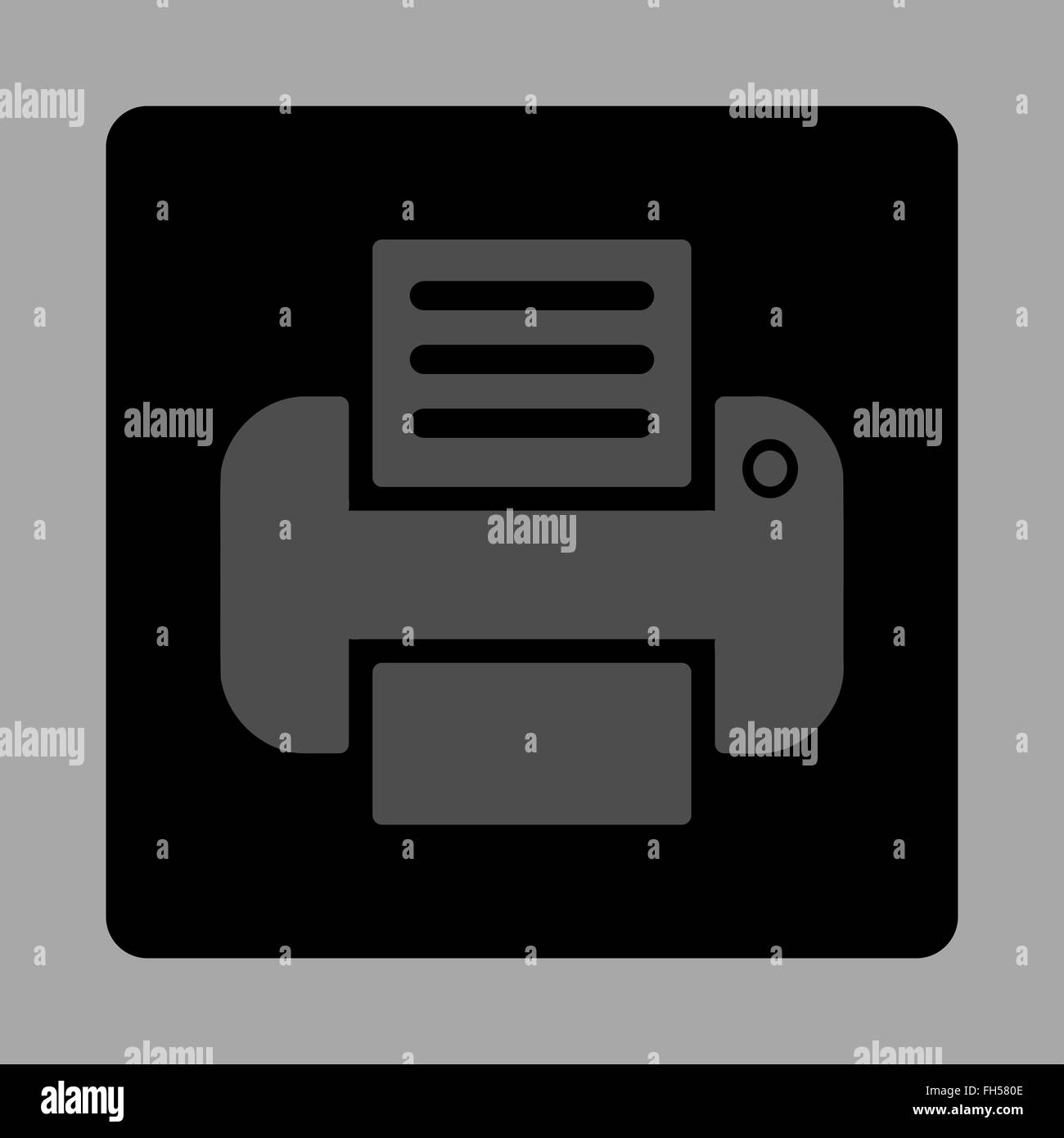 Print Rounded Square Button Stock Photo - Alamy