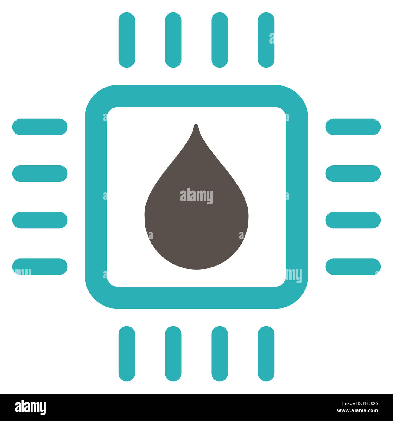 Drop Analysis Chip Icon Stock Photo - Alamy