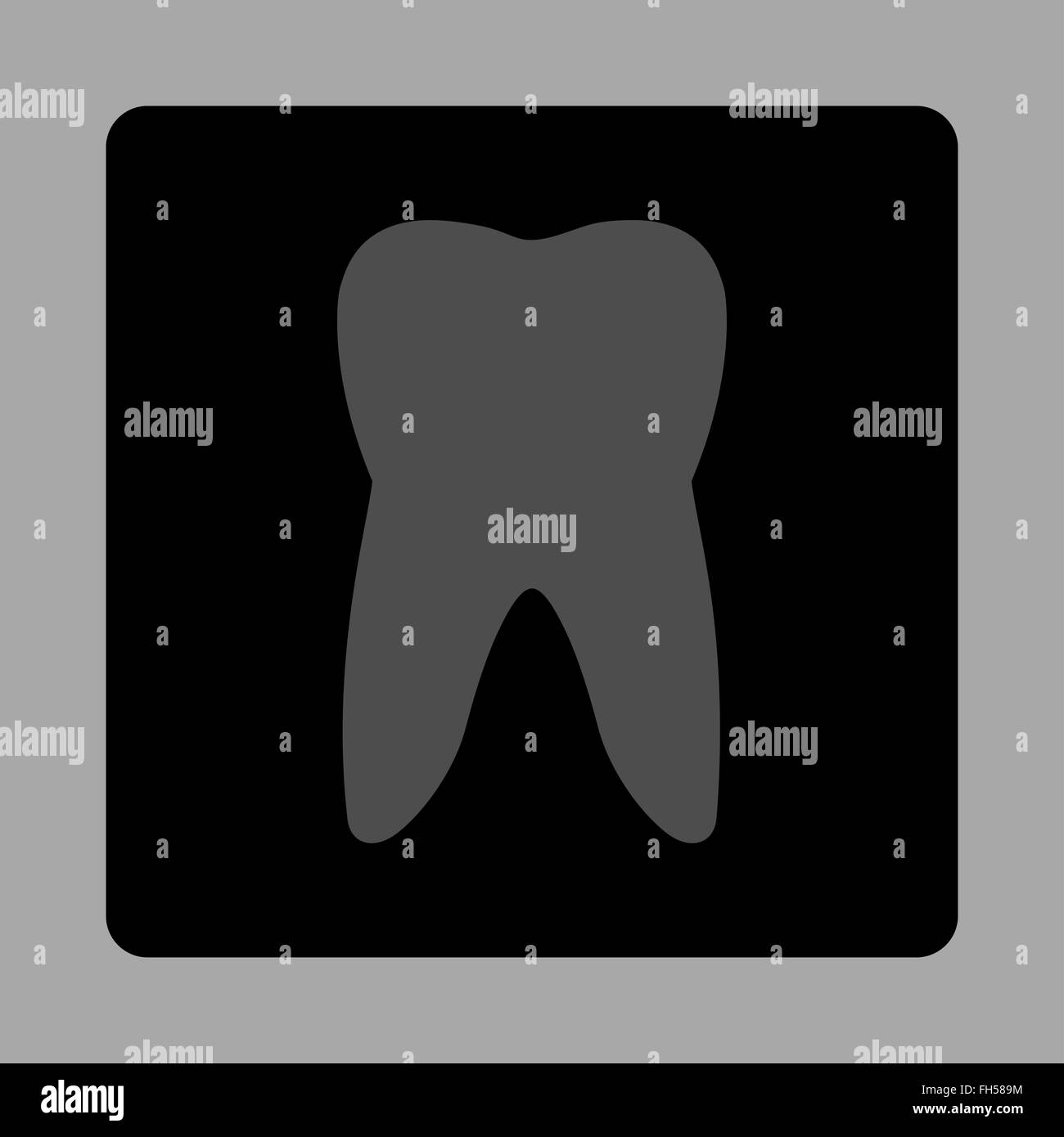Tooth Rounded Square Button Stock Photo - Alamy