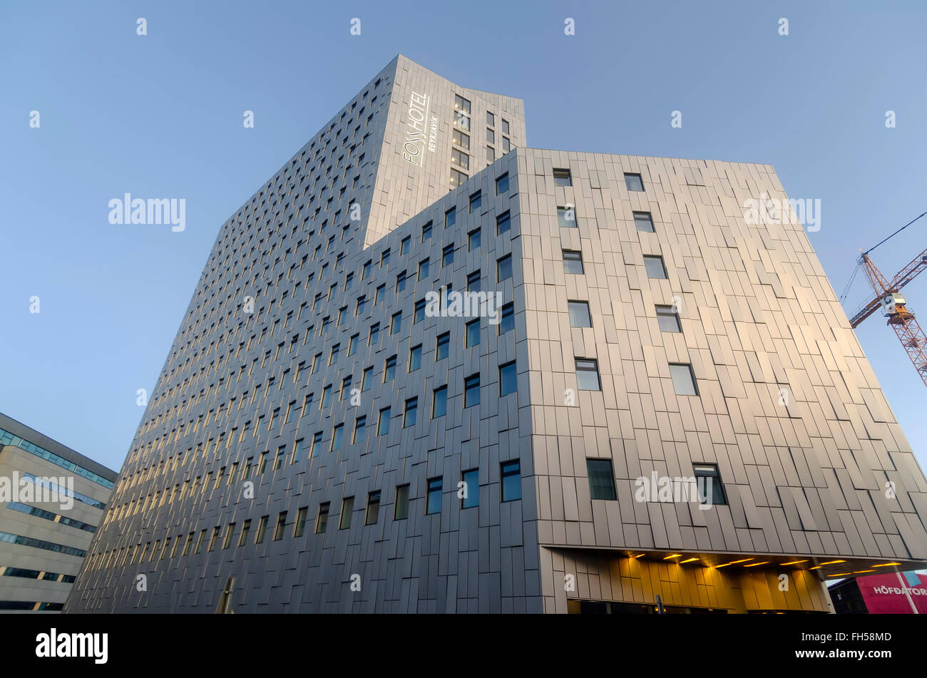 Fosshotel Reykjavik (largest hotel in Iceland) exterior entrance Stock ...