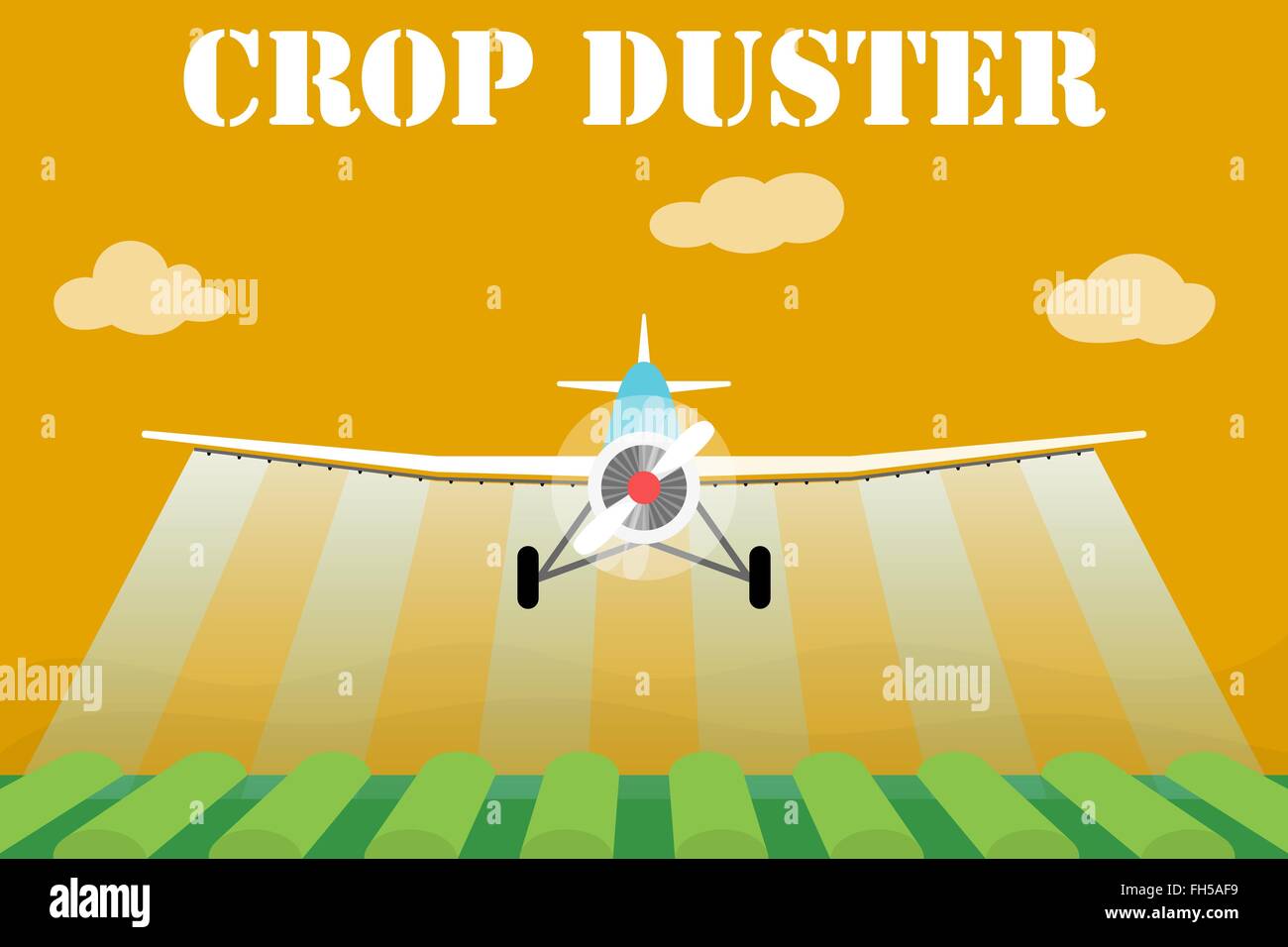 Crop dusting aeroplane Stock Vector Images - Alamy