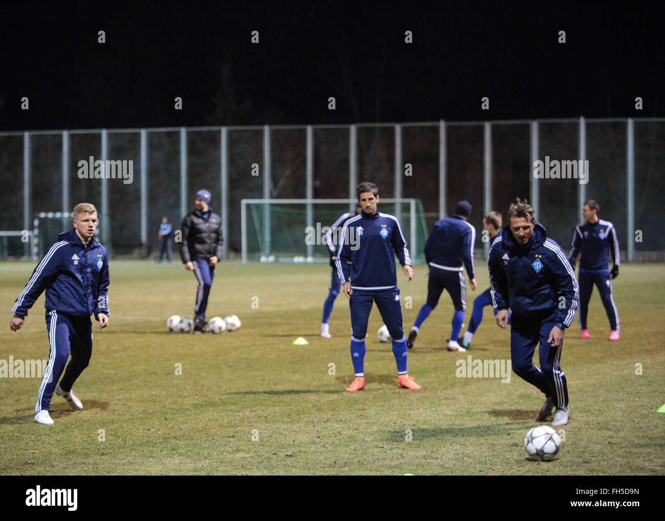 Kiev, Ukraine. 23rd Feb, 2016. The open training of FC "Dynamo" (Kiev ...