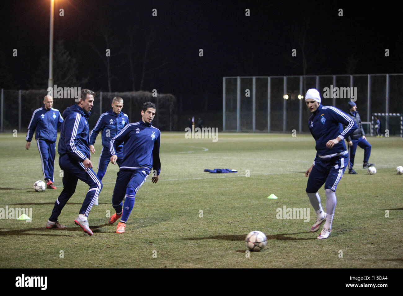 Kiev, Ukraine. 23rd Feb, 2016. The open training of FC "Dynamo" (Kiev ...