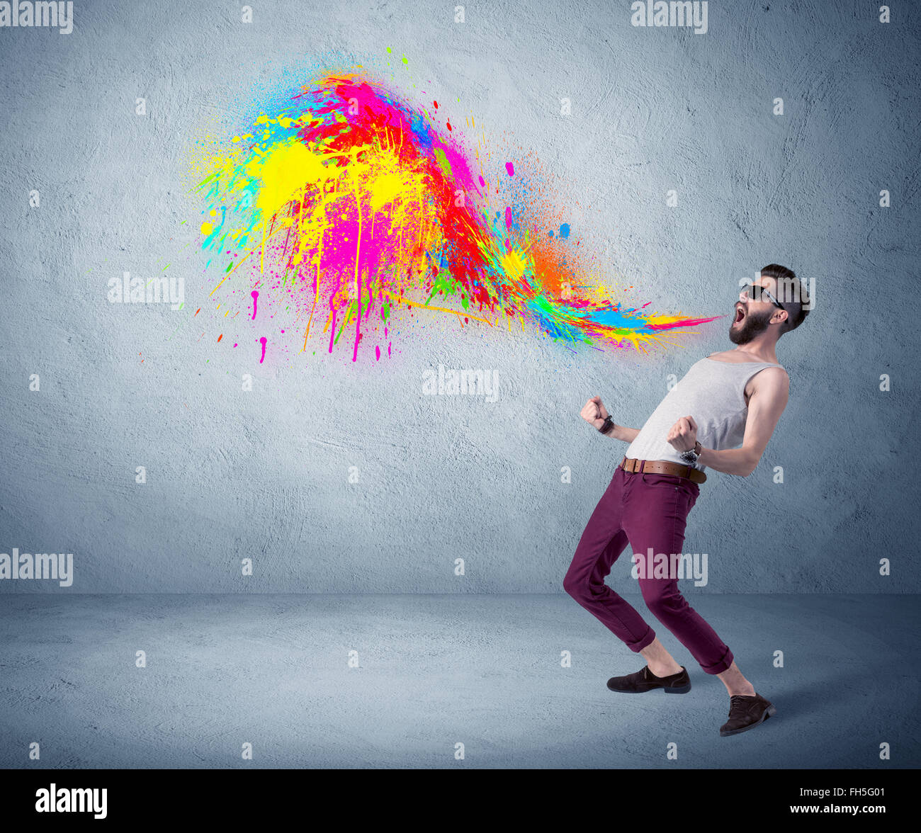 Vomit of paint hi-res stock photography and images - Alamy