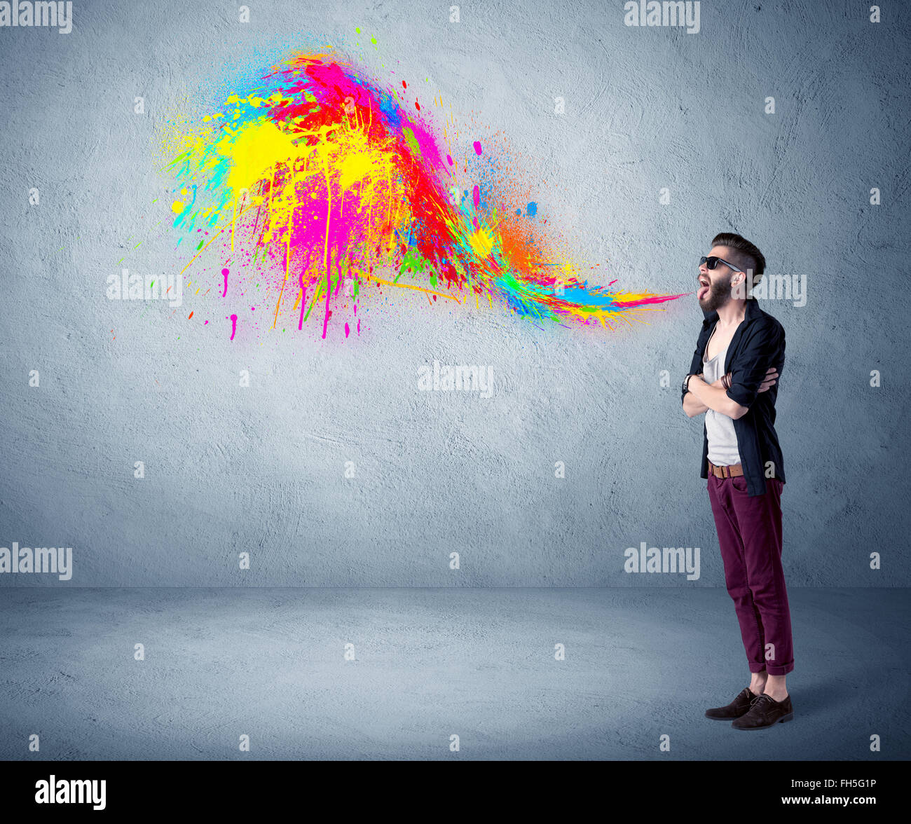 Colorful vomit hi-res stock photography and images - Alamy