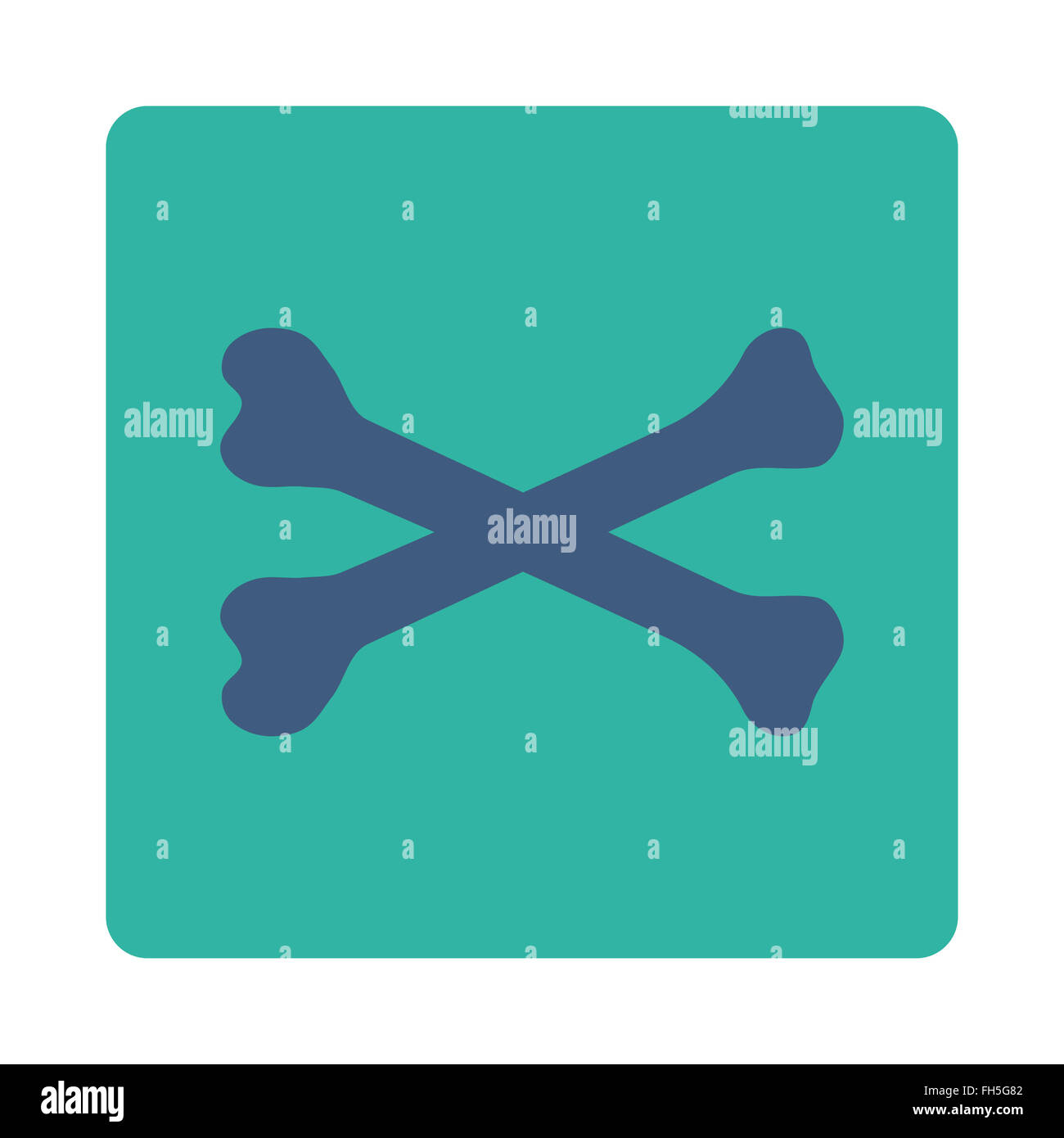 Bones Rounded Square Button Stock Photo - Alamy