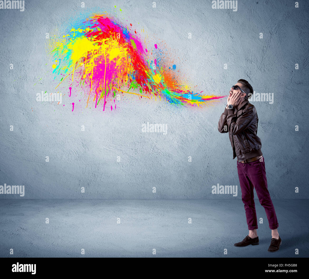 Vomit of paint hi-res stock photography and images - Alamy