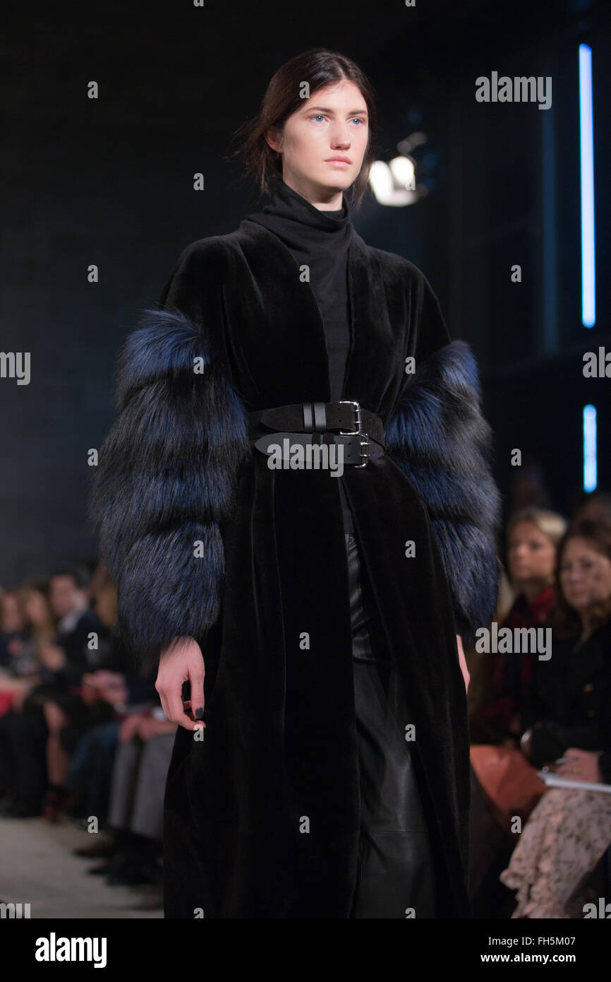 Kings Cross, London 23rd February 2016. Amanda Wakeley shows her Autumn Winter collection 2016 ...