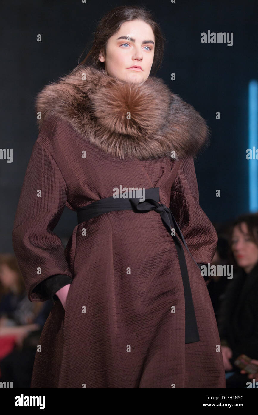 Kings Cross, London 23rd February 2016. Amanda Wakeley shows her Autumn Winter collection 2016 ...