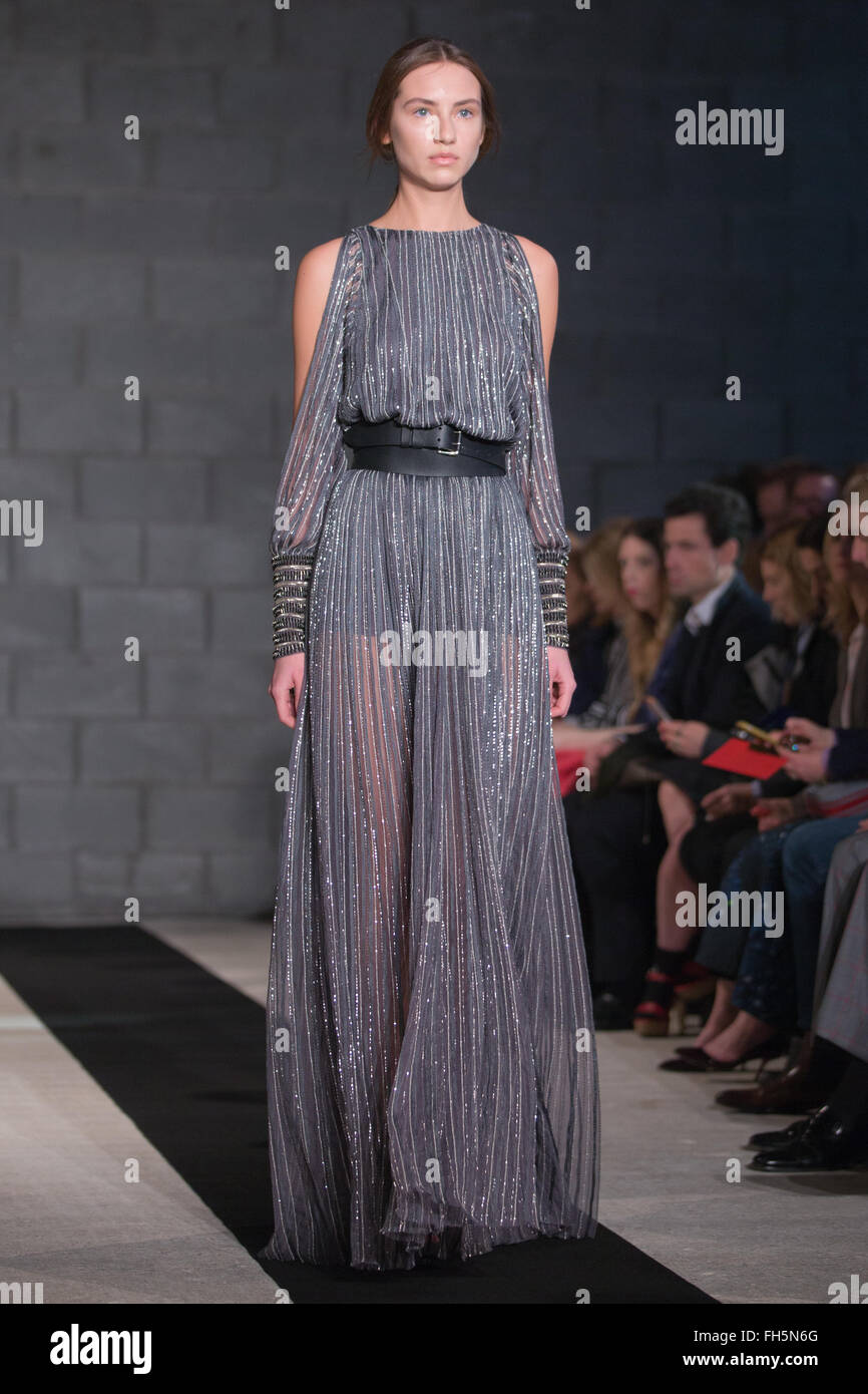 Kings Cross, London 23rd February 2016. Amanda Wakeley shows her Autumn Winter collection 2016 ...