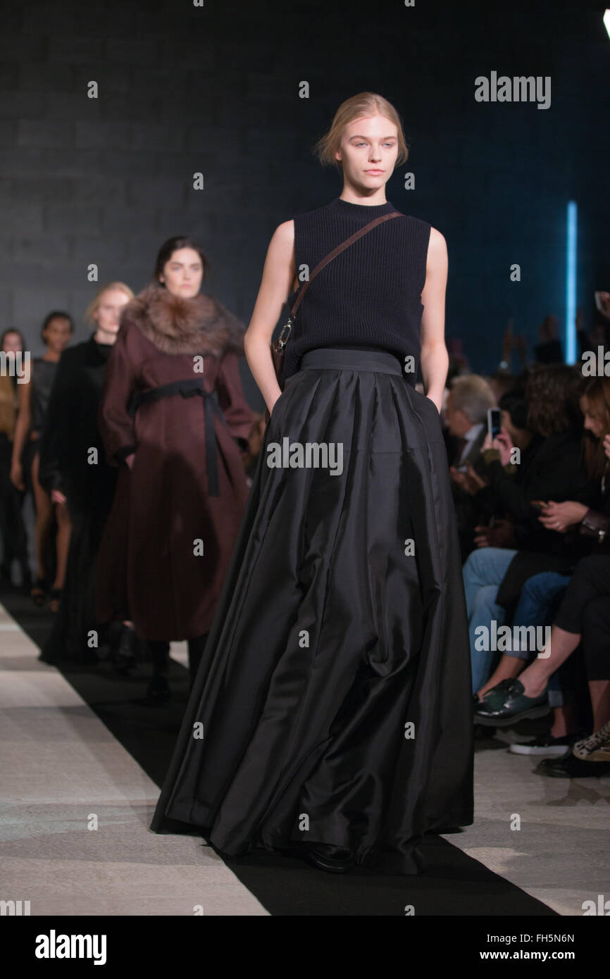 Kings Cross, London 23rd February 2016. Amanda Wakeley shows her Autumn Winter collection 2016 ...