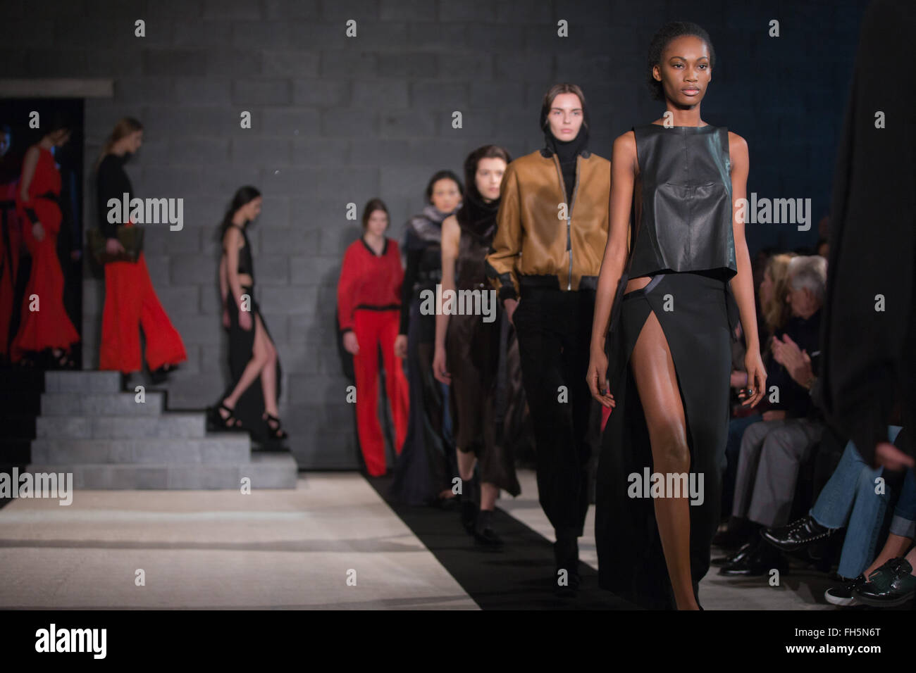 Kings Cross, London 23rd February 2016. Amanda Wakeley shows her Autumn Winter collection 2016 ...