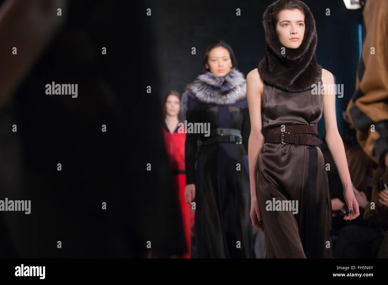 Kings Cross, London 23rd February 2016. Amanda Wakeley shows her Autumn Winter collection 2016 ...