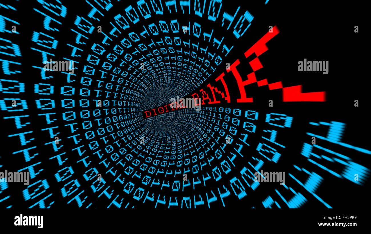 Matrix data tunnel Stock Photo - Alamy