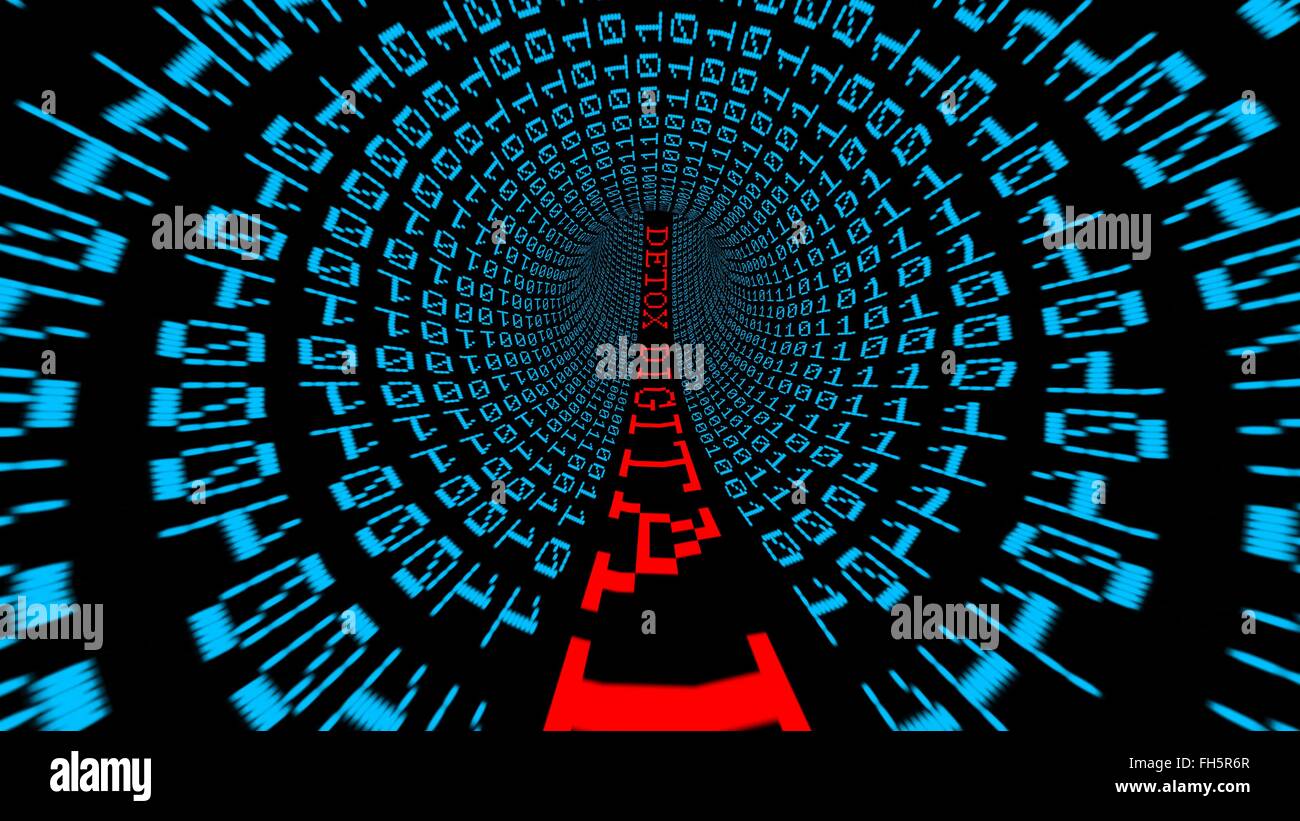 Matrix data tunnel Stock Photo - Alamy