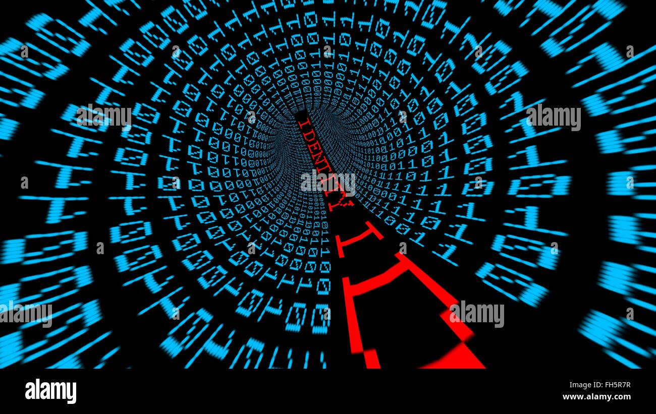 Matrix data tunnel Stock Photo - Alamy