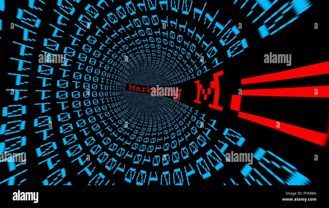 Matrix data tunnel Stock Photo - Alamy