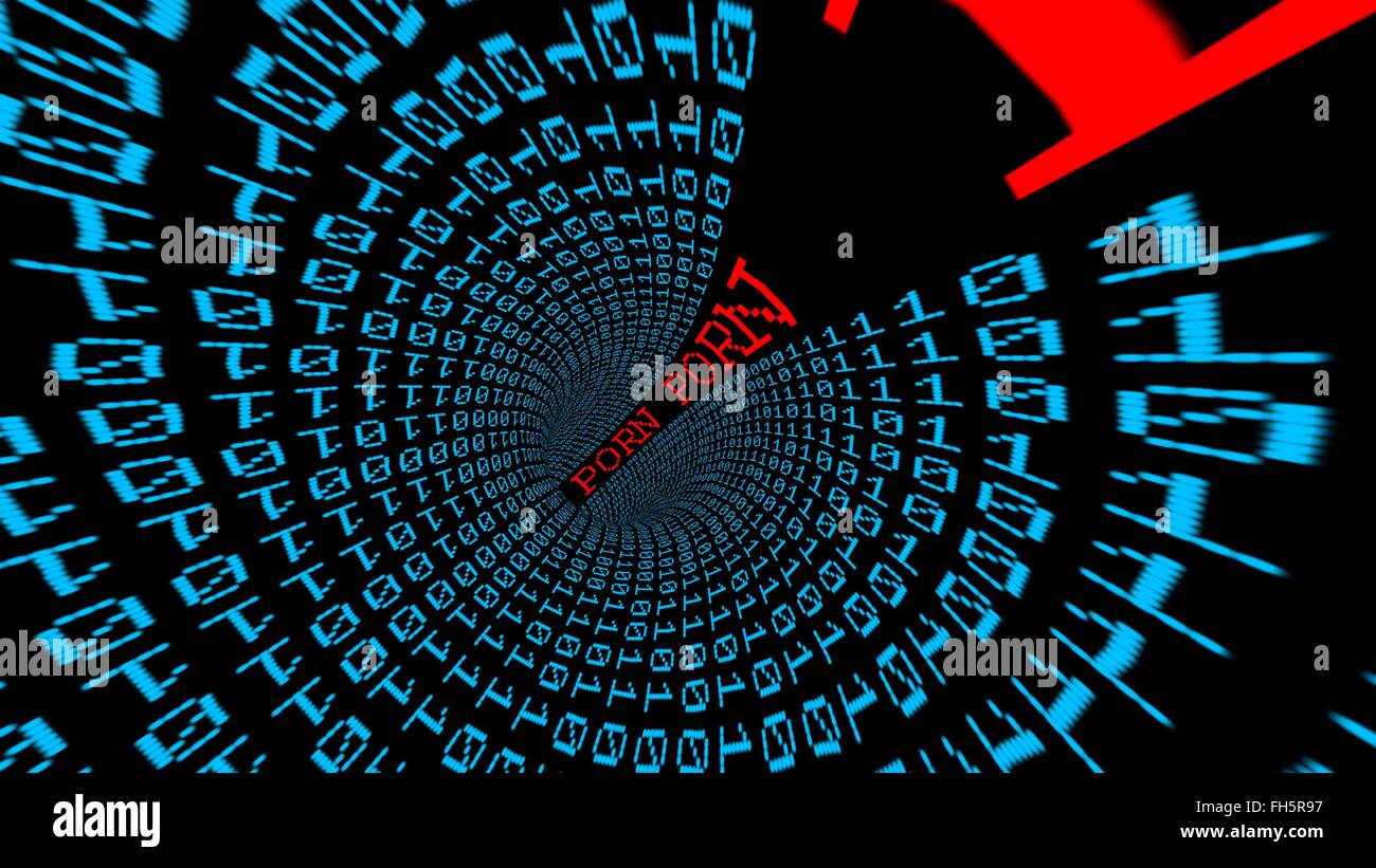 Matrix data tunnel Stock Photo - Alamy
