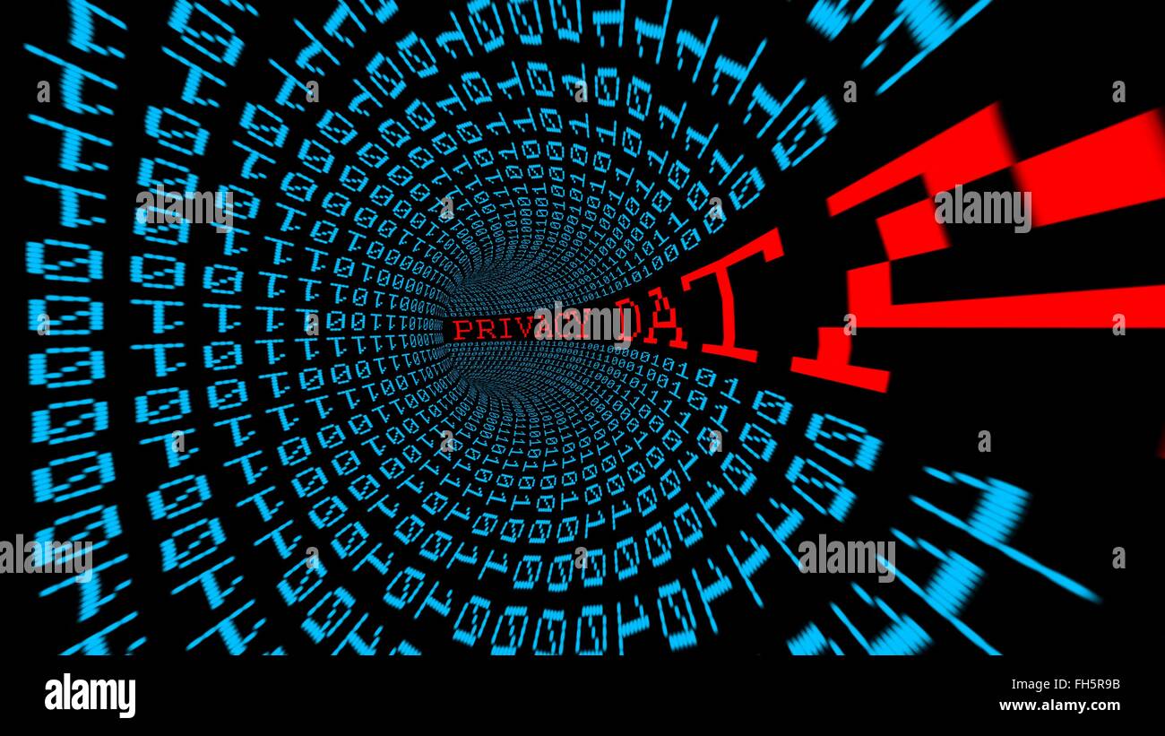 Matrix data tunnel Stock Photo - Alamy