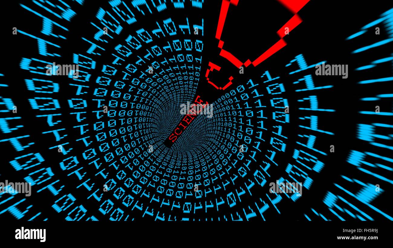 Matrix data tunnel Stock Photo - Alamy