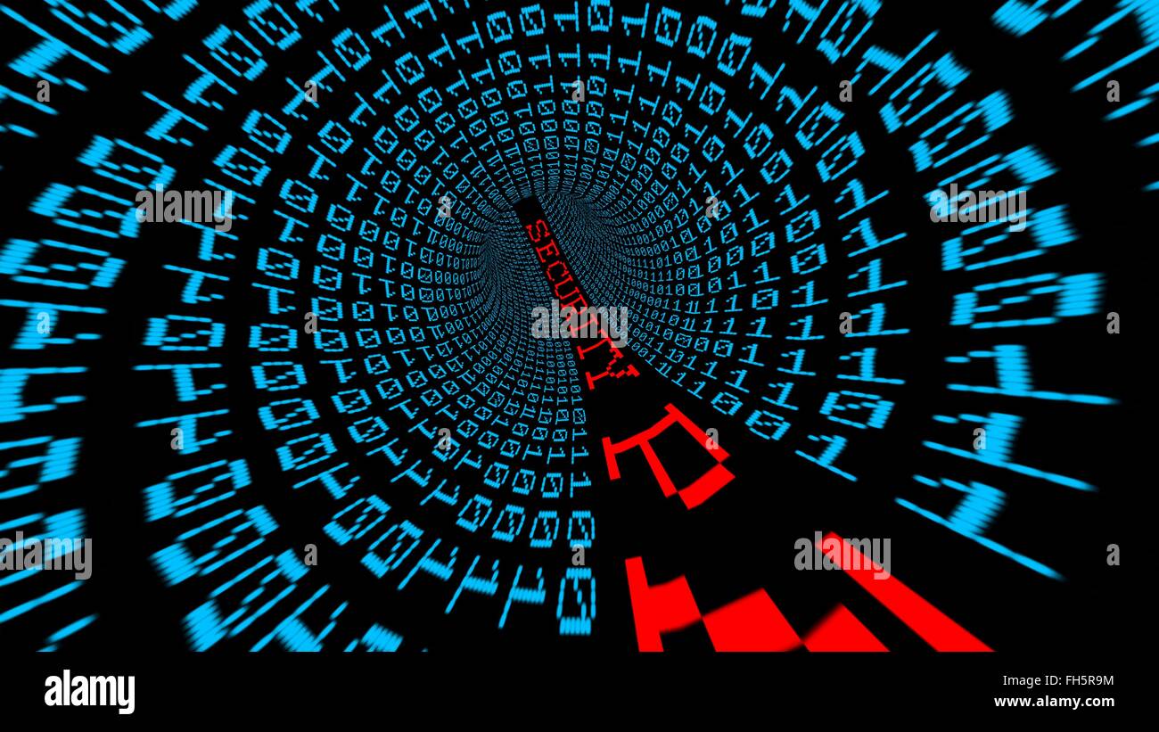 Matrix data tunnel Stock Photo - Alamy