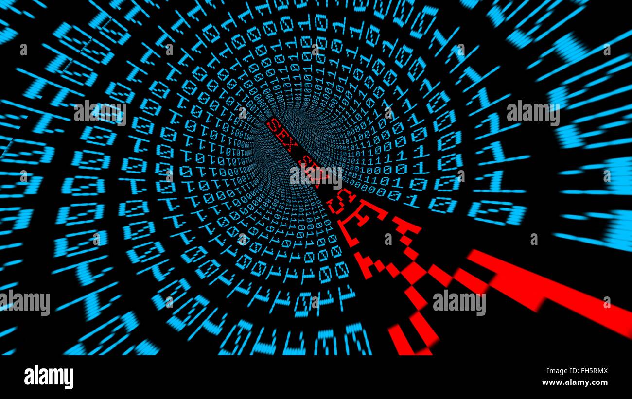 Matrix data tunnel Stock Photo - Alamy