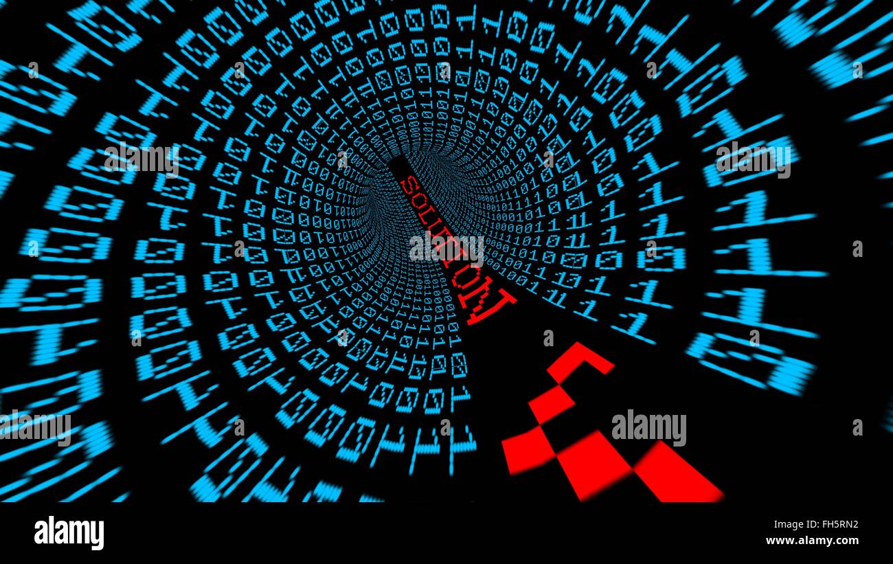 Matrix data tunnel Stock Photo - Alamy