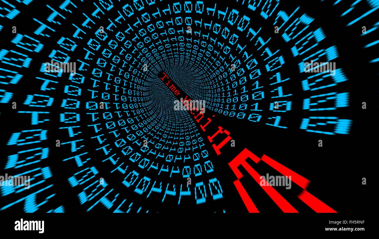 Matrix data tunnel Stock Photo - Alamy