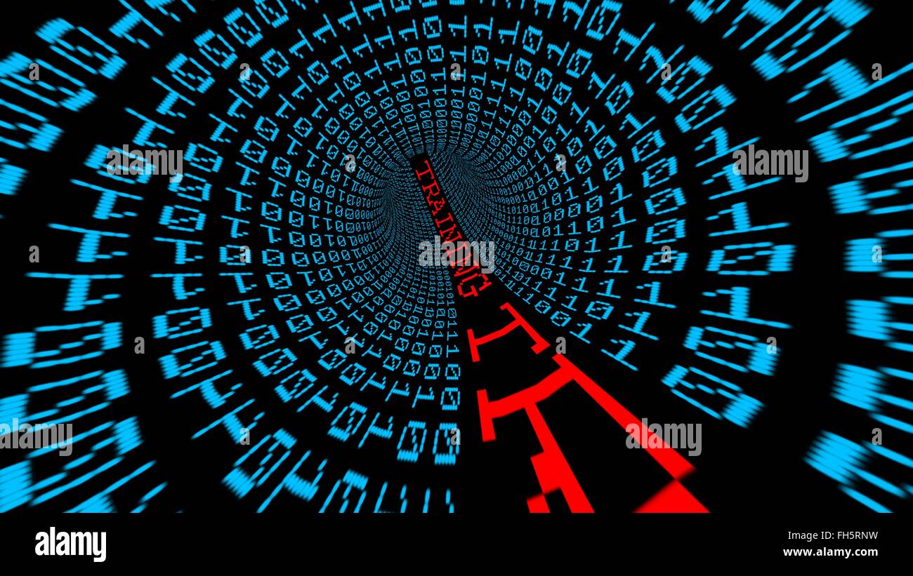 Matrix data tunnel Stock Photo - Alamy
