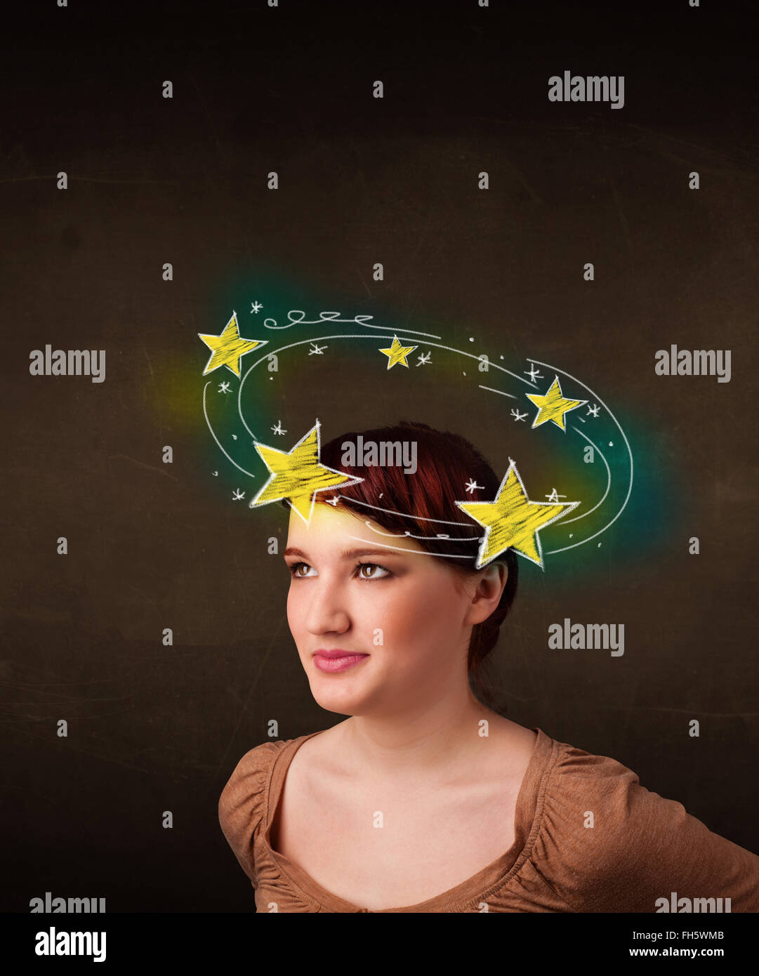 Dizzy stars expression hi-res stock photography and images - Alamy