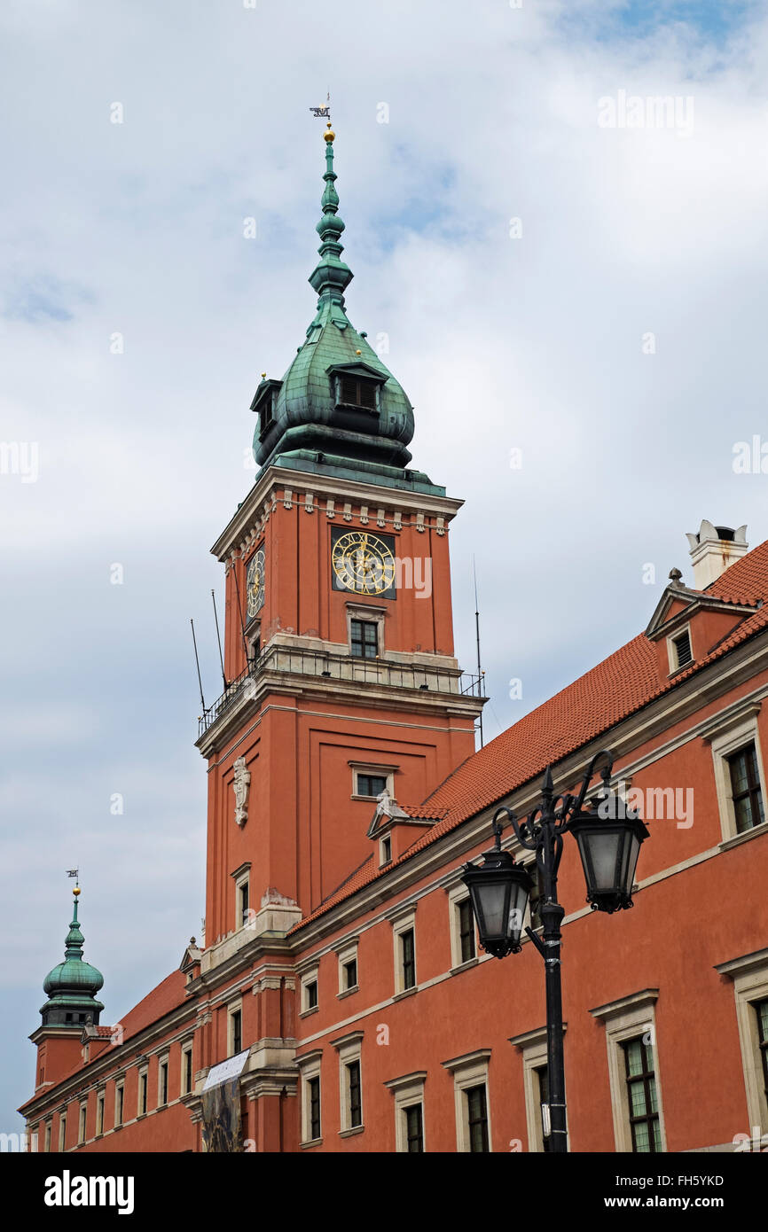 Clock Tower of Royal Castle, Stare Miasto, Warsaw, Poland Stock Photo ...