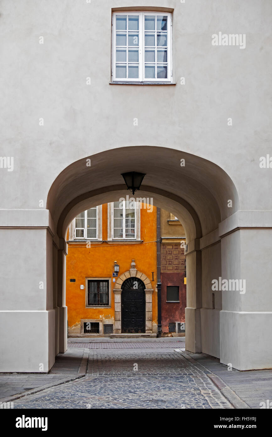Passage through Building, Stare Miasto, Warsaw, Poland Stock Photo - Alamy