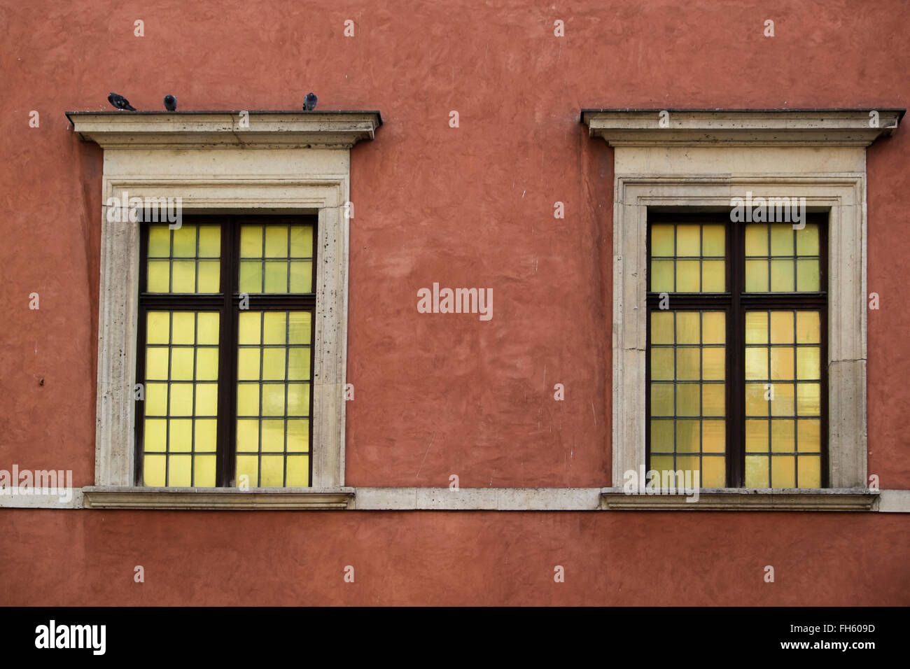 Architectural Detail of Windows, Stare Miasto, Warsaw, Poland Stock ...