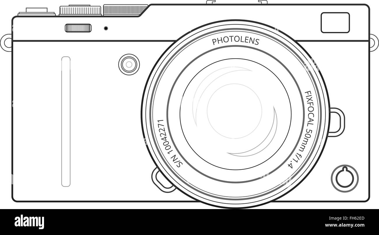 Mirrorless compact camera Stock Vector Image & Art - Alamy