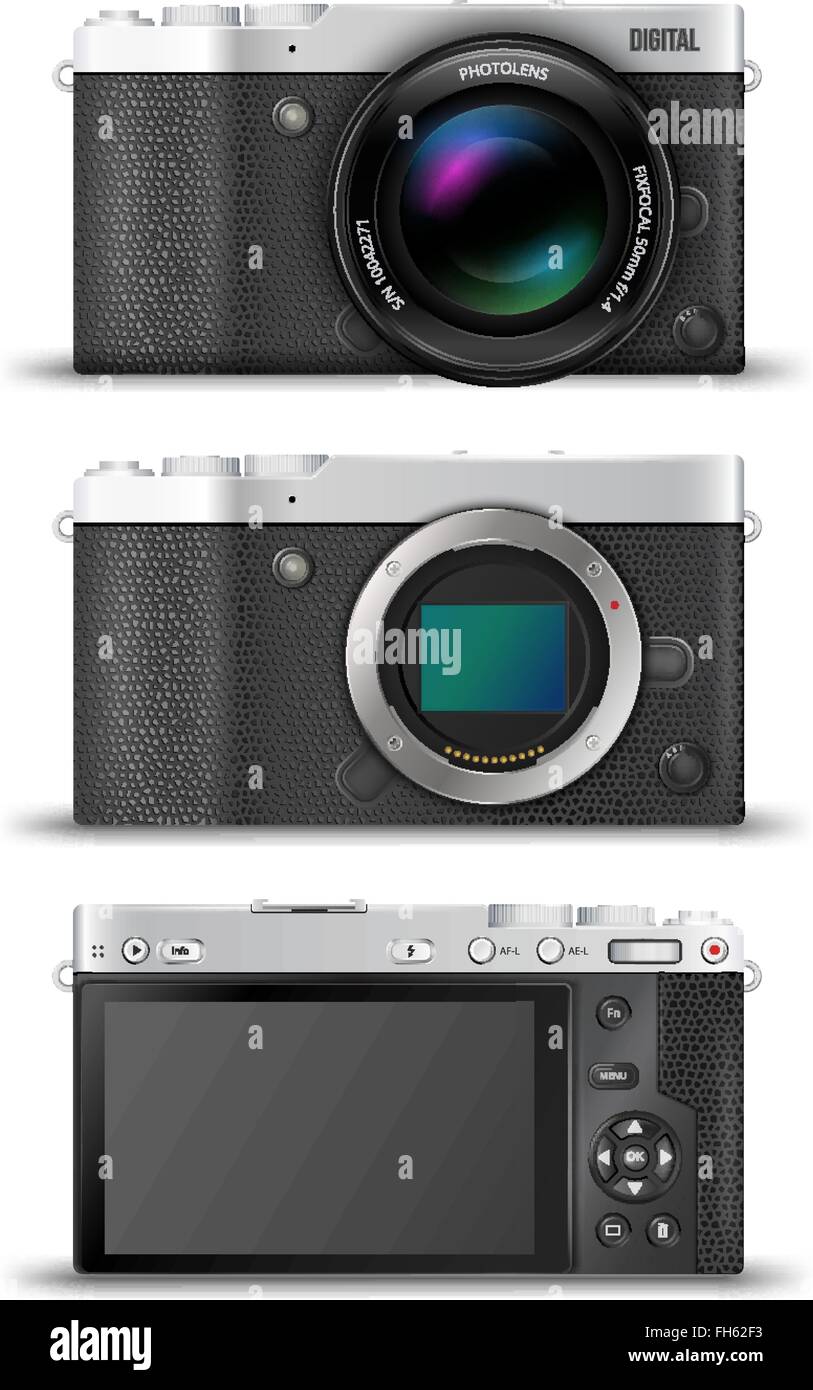 Mirrorless interchangeable lens Stock Vector Images - Alamy
